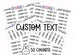 Custom Text Planner Stickers | AW-CUSTOM – wunderdoodle